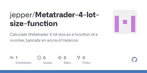 Github Jeppermetatrader 4 Lot Size Function Calculate Metatrader 4