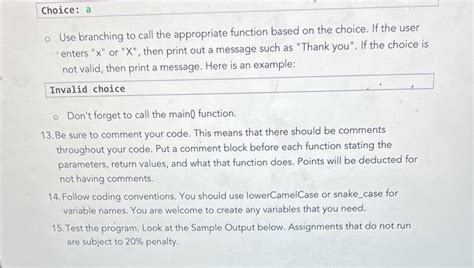 Solved 5 Define The Displaychoices0 Function This Content