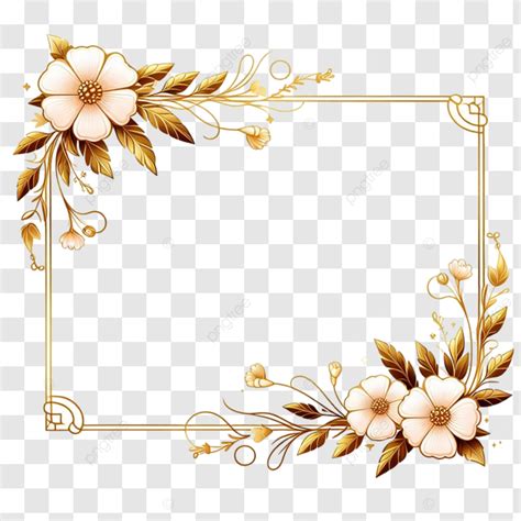 간단한 벡터 금색 테두리 프레임이 있는 세련된 청첩장 국경 결혼식 국경 황금 Png 일러스트 및 이미지 에 대한 무료