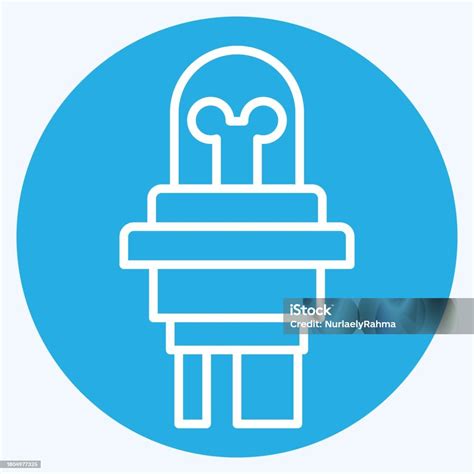 아이콘 자동차 조명 자동차 부품 기호와 관련이 있습니다 파란 눈 스타일 심플한 디자인 편집 가능 간단한 일러스트레이션 교통에