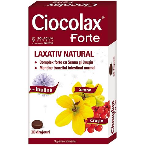 Ciocolax Forte Pentru Tratamentul Constipatiei 20 Comprimate