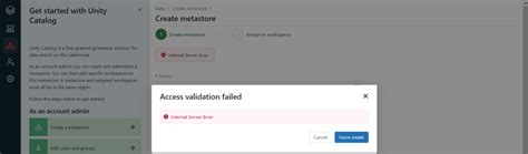 Solved Metastore Creation Azure Databricks Access Val