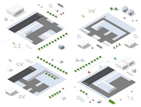 Set Of Isometric Modules Vector Art At Vecteezy