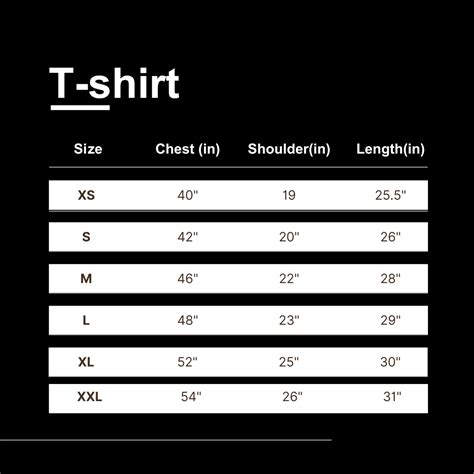 Size Chart Pvt Ltd