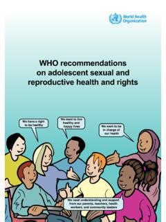 WHO Recommendations On Adolescent Sexual And Who Recommendations On Adolescent Sexual And