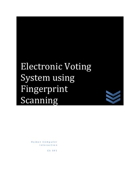 pdf electronic voting system using fingerprint scanning introduction