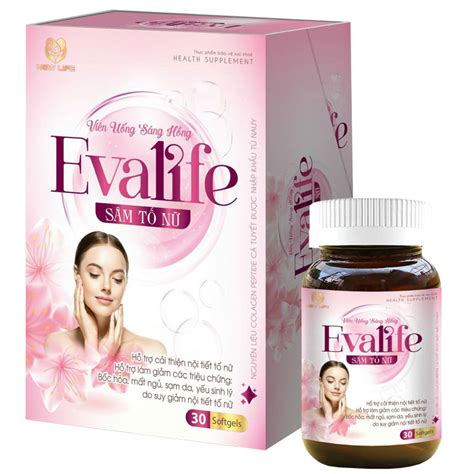 Viên uống sáng hồng Evalife Sâm Tố Nữ, Hỗ trợ cải thiện nội tiết tố nữ