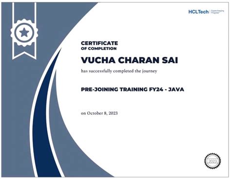Vucha Charansai On Linkedin Java Percipo Hcltech