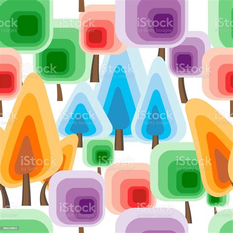 Forest Trees Pattern Stock Illustration Download Image Now Abstract Art Backgrounds Istock