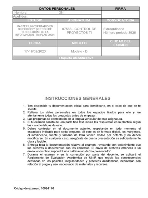 Modelo D Control De Proyectos Ti Pdf Presupuesto Multimedia