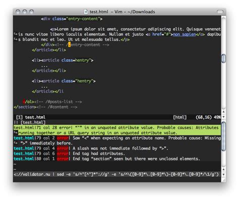 Github Sorin Ionescuvim Htmlvalidator This Is A Vim Html Compiler