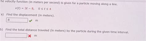 Solved He Velocity Function In Meters Per Second ﻿is Given