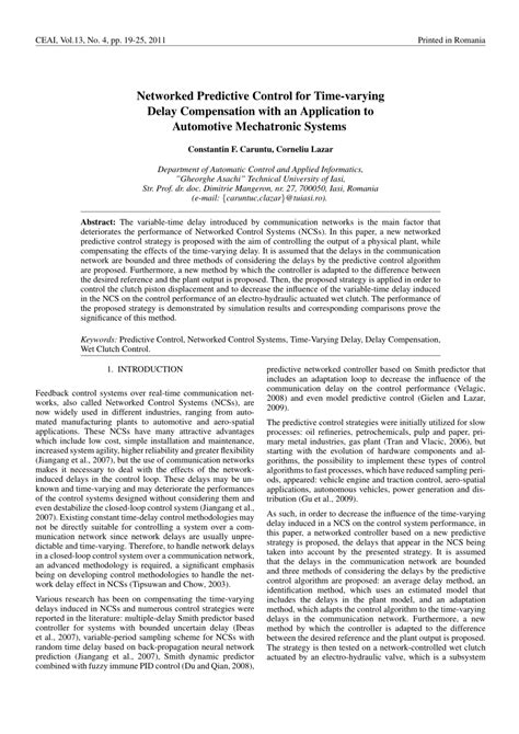 Pdf Networked Predictive Control For Time Varying Delay Compensation With An Application To