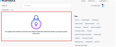 Acumatica Exchange Integration Community