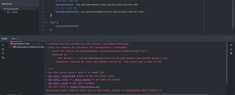 gradle 설정 파일 오류 발생 feat jdk버전 dependency requires at least jvm
