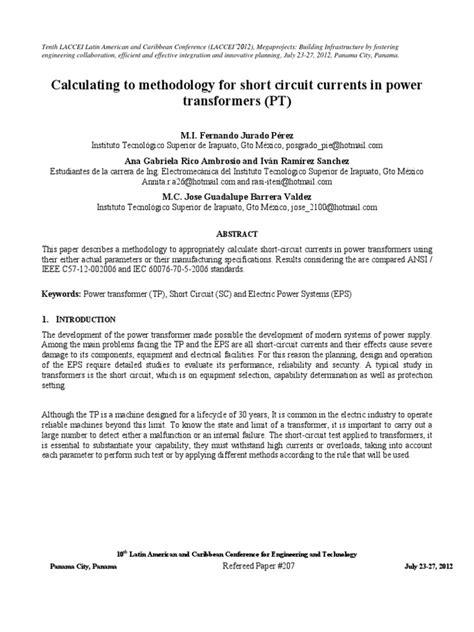 Pdf Short Circuit Capacity Methodology Dokumentips