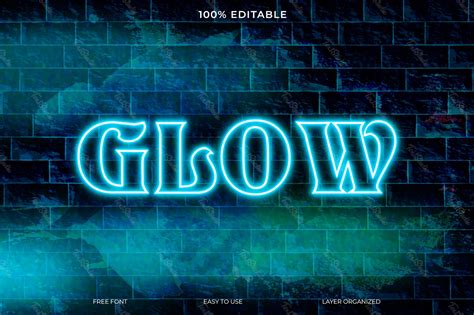 Glow Font Style Text Effect | Photoshop PREMIUM PSD File