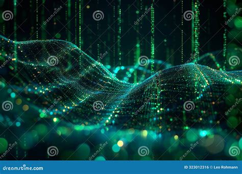 Dna Strands Intertwined In A Digital Network Representing The Fusion Of Bioinformatics And