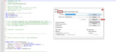 How To Replace Database Entries Using Notepadqqnotepad