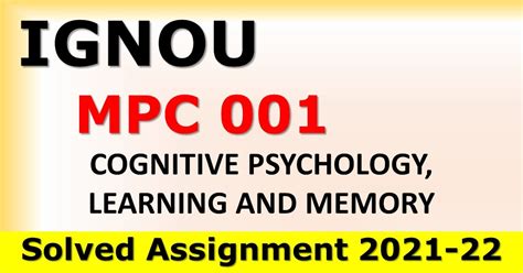 MPC Solved Assignment IGNOU ASSIGNMENTS