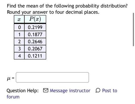Solved Find The Standard Deviation Of This Probability Chegg