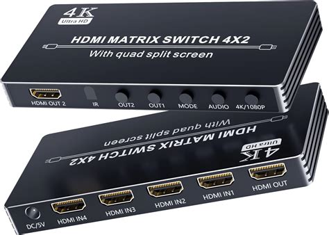 K HDMI Multiviewer Switch X With Pip PORTTA Quad Multi Viewer Seamless Switcher In Out