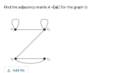 solved find the adjacency matrix a [aij ] for the graph g