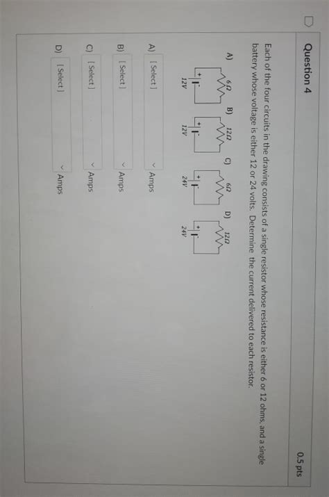 Solved Question 4 0 5 Pts Each Of The Four Circuits In The