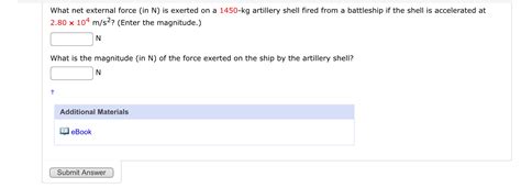 Solved What Net External Force In N ﻿is Exerted On A