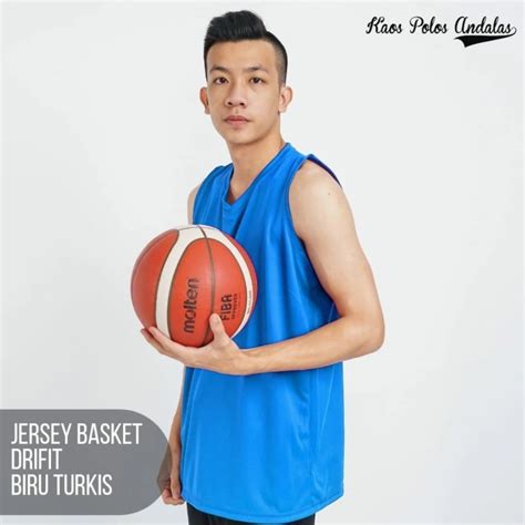Jual Jersey Basket Dryfit Polos Biru Turkis L Shopee Indonesia