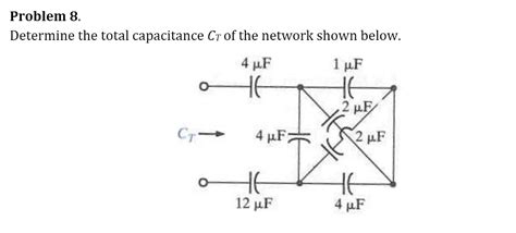 Solved Determine The Total Capacitance C T Of The Network Chegg