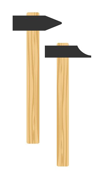 해머 금속 강철 벡터 마스터 조이너 정비사 빌더를위한 도구 범용 도구 워크 벤치 도구 타격에 대한 망치 망치 손톱 그림 격리