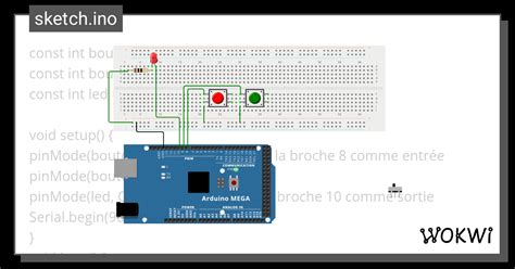 Led 2 Bouton Wokwi Esp32 Stm32 Arduino Simulator