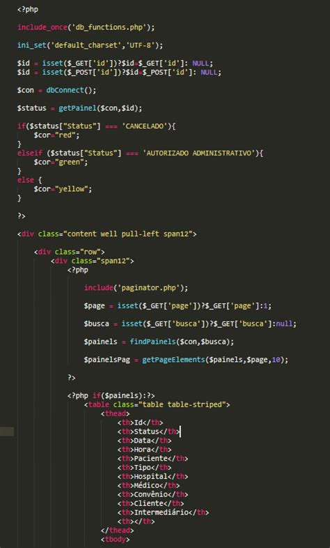 php trocar cor da linha stack overflow em português