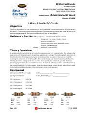 Understanding Parallel DC Circuits A Comprehensive Lab Guide Course Hero
