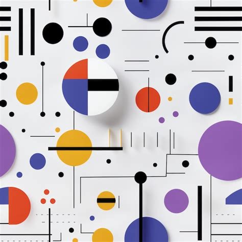 Premium Photo A Colorful Abstract Pattern With Geometric Shapes And Circles