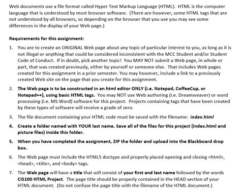 Solved Web Documents Use A File Format Called Hyper Text Chegg Com