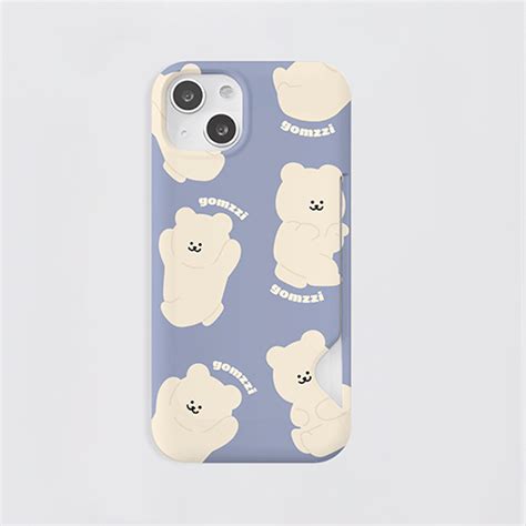 빠른배송 카드포켓 곰찌 글씨 패턴 심플 아이폰케이스 지갑 카드 수납 풀커버 폰케이스 젤리 투명 실리콘 아이폰 11 12 13 14 15 미니 Xs X Se2