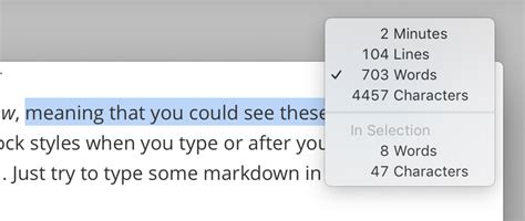 Word Count Typora Support