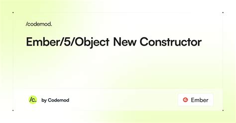 Ember5object New Constructor
