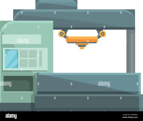 Modern Cnc Machine Icon Cartoon Vector Factory Equipment Lathe Tool Stock Vector Image And Art