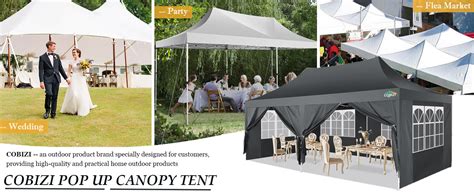 Cobizi 10x20 Pop Up Canopy With 6 Sidewalls Conical