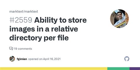 Ability To Store Images In A Relative Directory Per File · Issue 2559