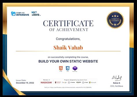 vahab shaik on linkedin nextwave ccbpintensive html css bootstrap