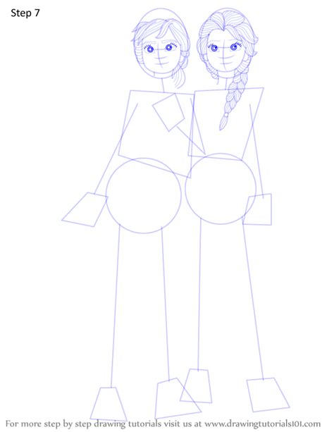 How To Draw Anna And Elsa From Frozen Frozen Step By Step DrawingTutorials Com