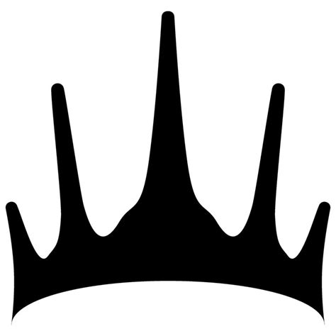Vector Crown With Vertices Outline Silhouette Of One Color Vector Art At Vecteezy
