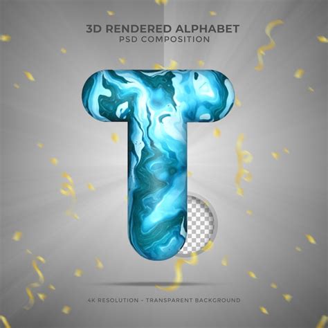 3d 렌더링 알파벳 문자 3d 문자 알파벳 글꼴 호일 기호 구성에 대한 현실적인 영어 알파벳 프리미엄 Psd 파일