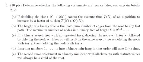 solved 1 10 pts determine whether the following