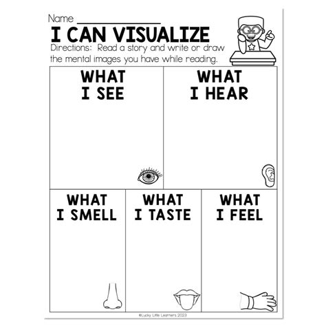 Reading Graphic Organizer Visualize Lucky Little Learners