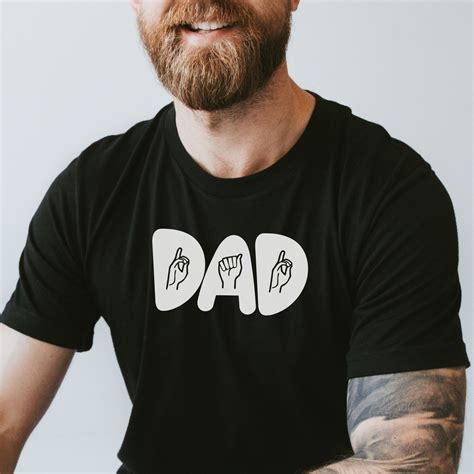 Dad Sign Language Asl Clothing Signs Asl Teacher Shirts